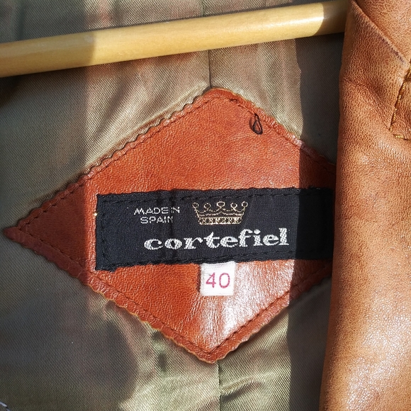 Cortefiel | Jackets & Coats | Cortefiel Leather Coat Vintage Made In ...